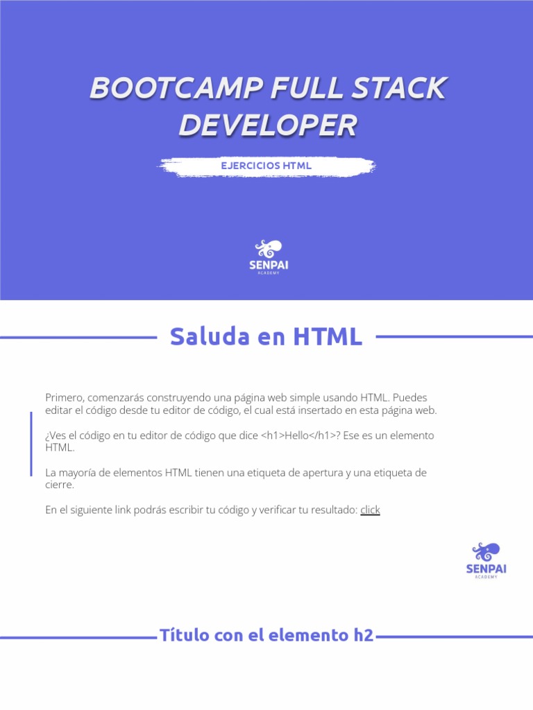 Ejercicios HTML | PDF | Hipervínculo | HTML