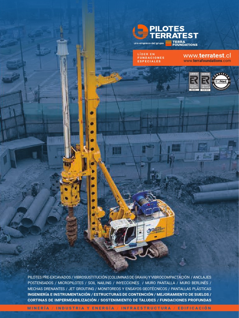 01 Catalogo General Pilotes Terratest 220820 213227 | PDF | Fundación ...