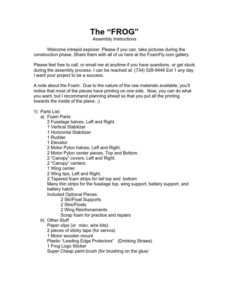 Frog | PDF | Flight Control Surfaces | Rudder