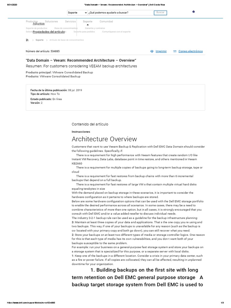 Data Domain Veeam Recommended Architecture | Download Free PDF | Backup | Computer Data Storage