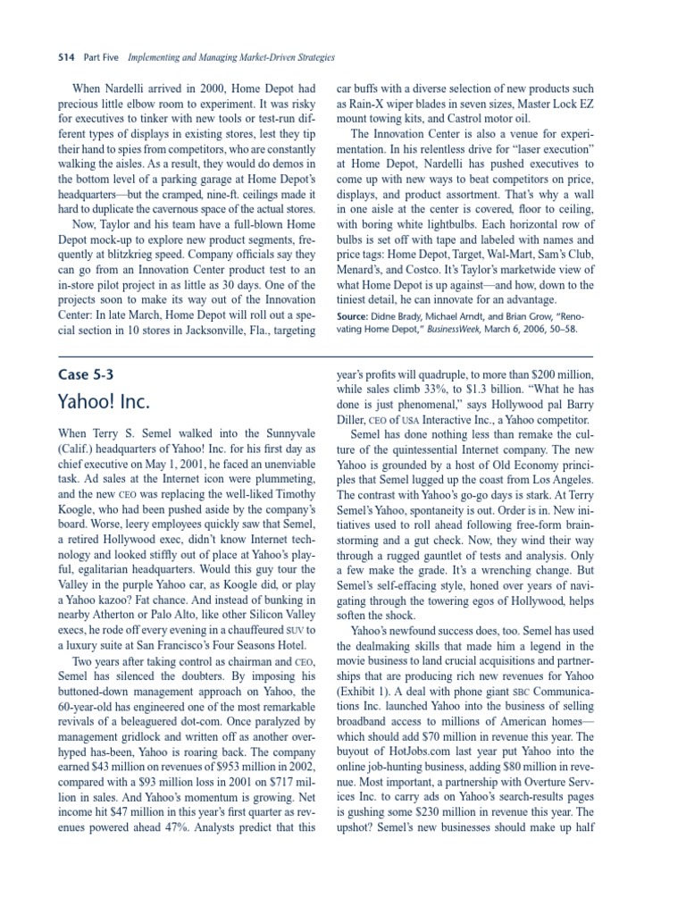 Case 5 Strategic Marketing | PDF | Yahoo! | Nissan