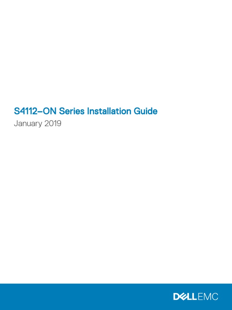 Dell S4112-ON Series Installation Guide | PDF | Electromagnetic ...