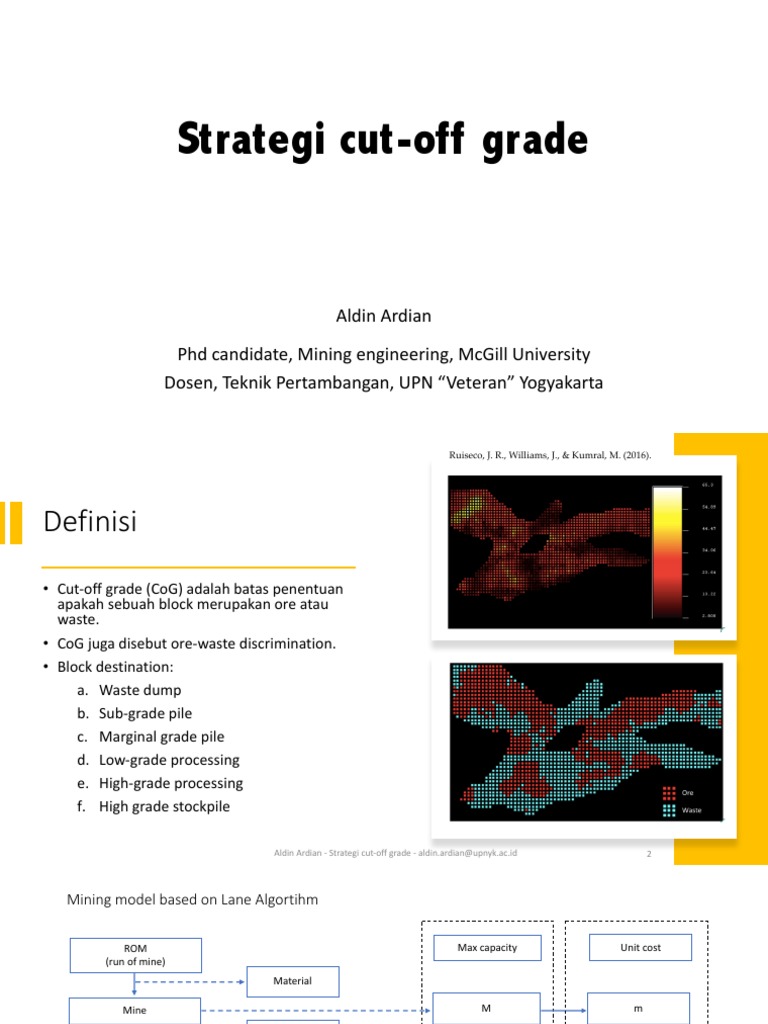 Strategi Penentuan Cut-Off Grade | PDF