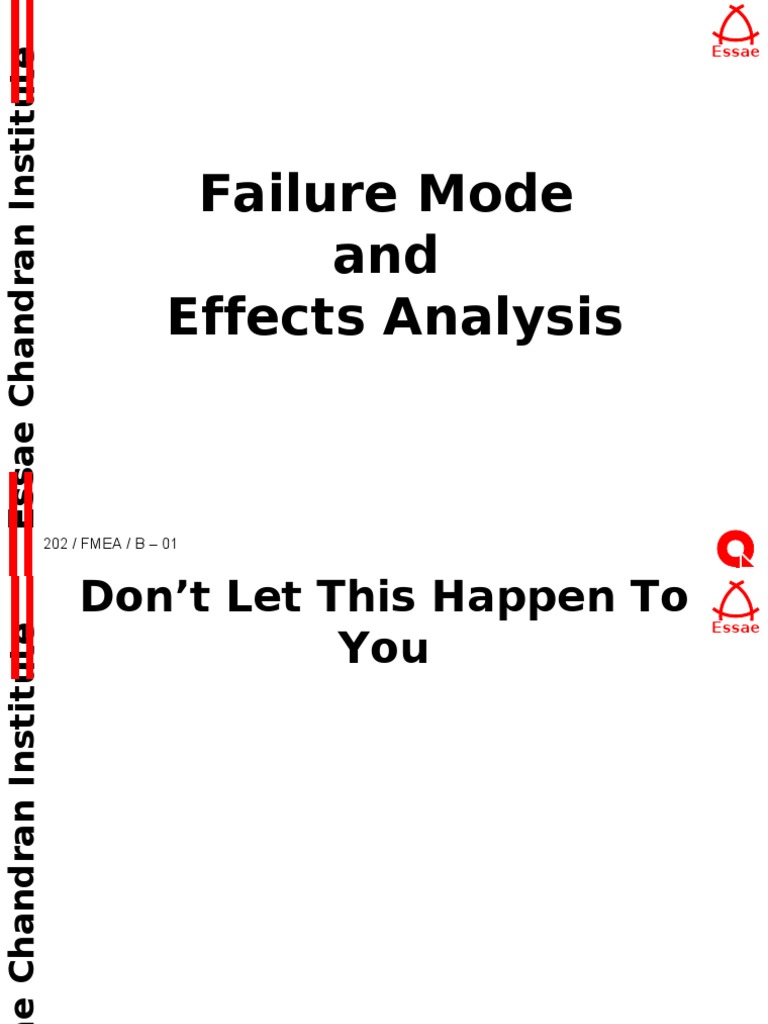 FMEA Presentation | PDF | Reliability Engineering | Systems Science