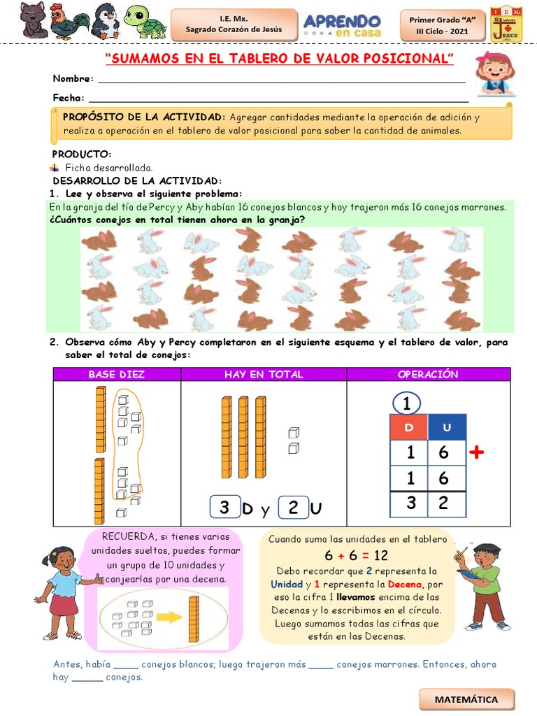 Sumas en el Tablero Posicional | PDF