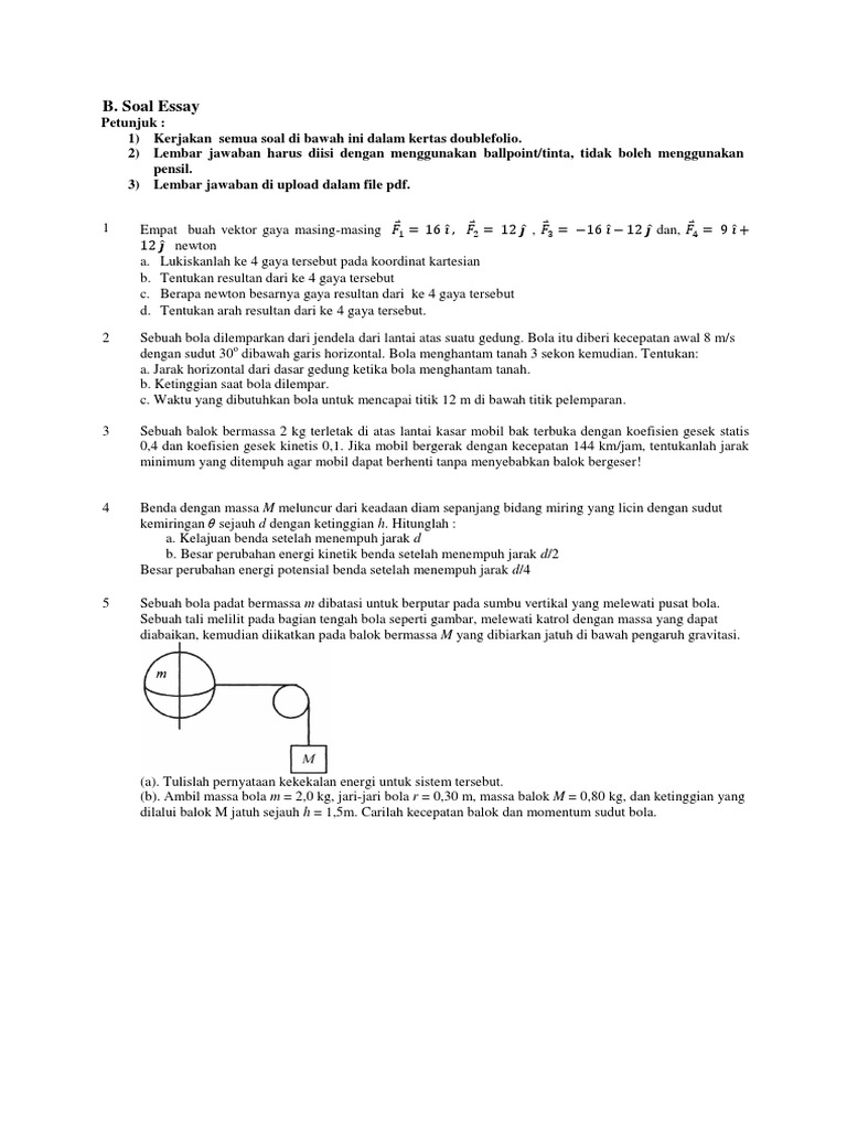 UTS Fisika Dasar Essay | PDF | Metode & Bahan Ajar