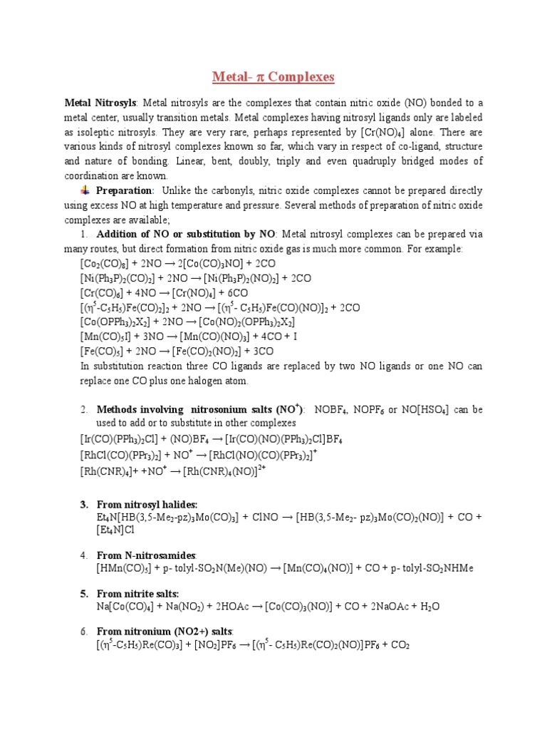 E-Content - Metal Nitrosyls, Metal-Dinitrogen and Metal-Dioxygen Complexes | Download Free PDF ...