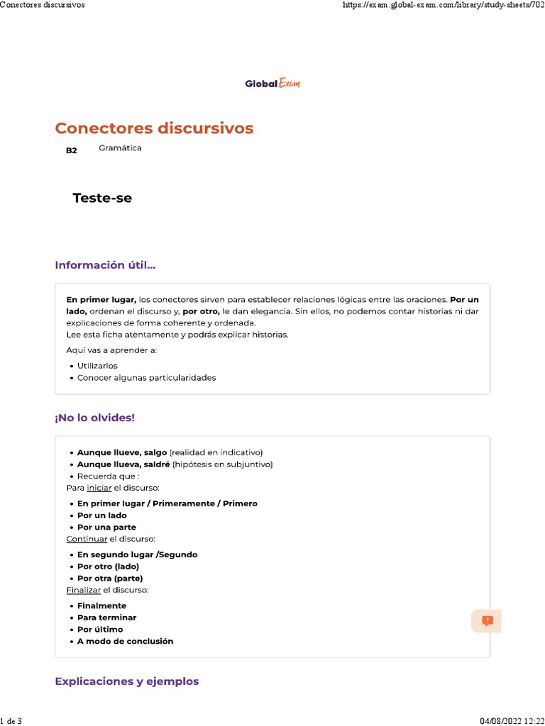 Conectores Discursivos | PDF