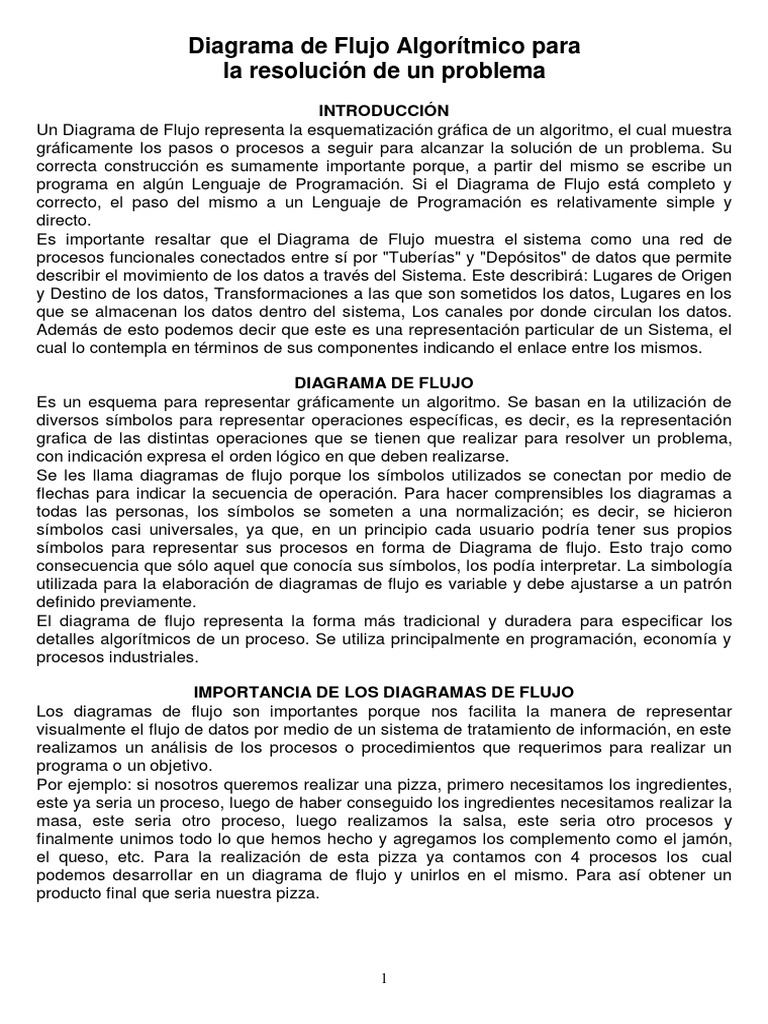 Diagrama de Flujo Algoritmico | PDF | Algoritmos | Programación de ...