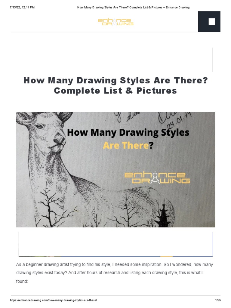 How Many Drawing Styles Are There - Complete List & Pictures - Enhance ...