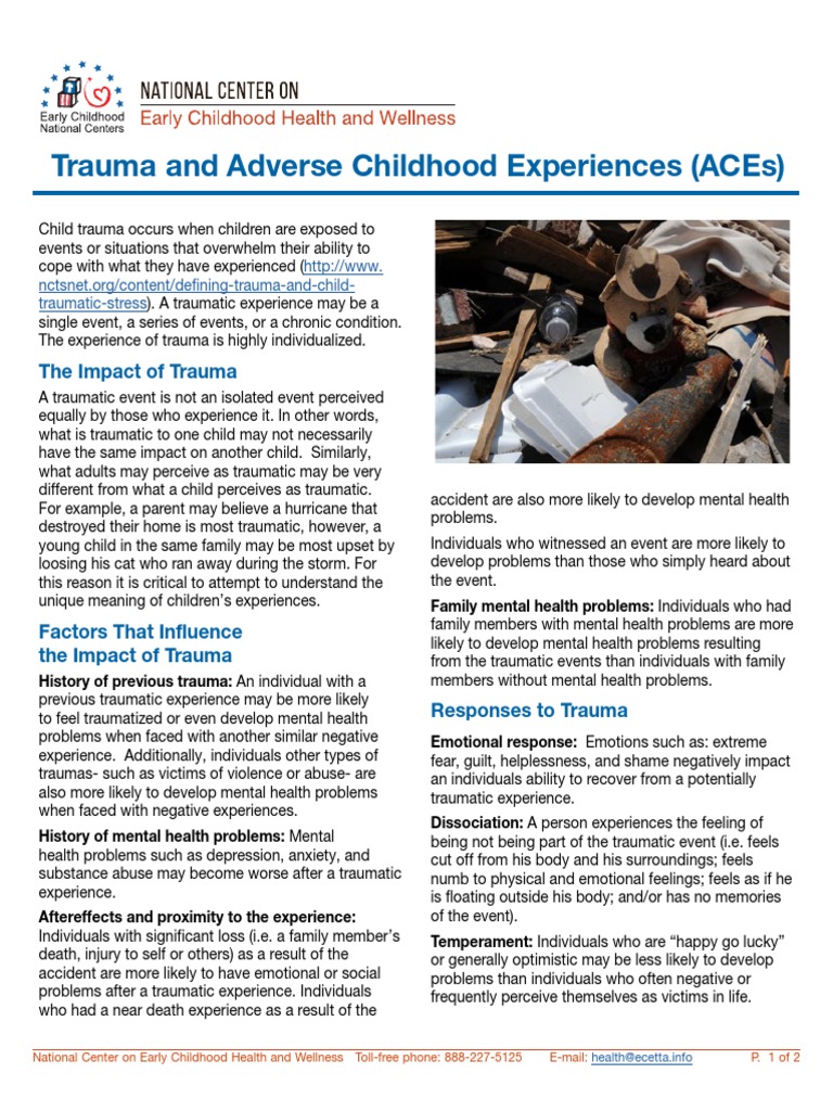 Trauma and Adverse Childhood Experiences (Aces) : The Impact of Trauma ...