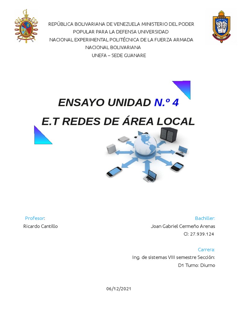 Ensayo Unidad 4 Redes de Area Local | PDF | Red de computadoras ...