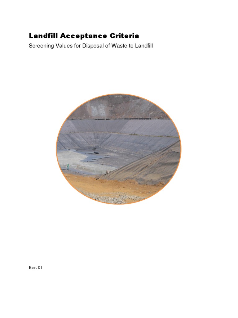 Landfill Acceptance Criteria 2019 | PDF | Waste | Landfill