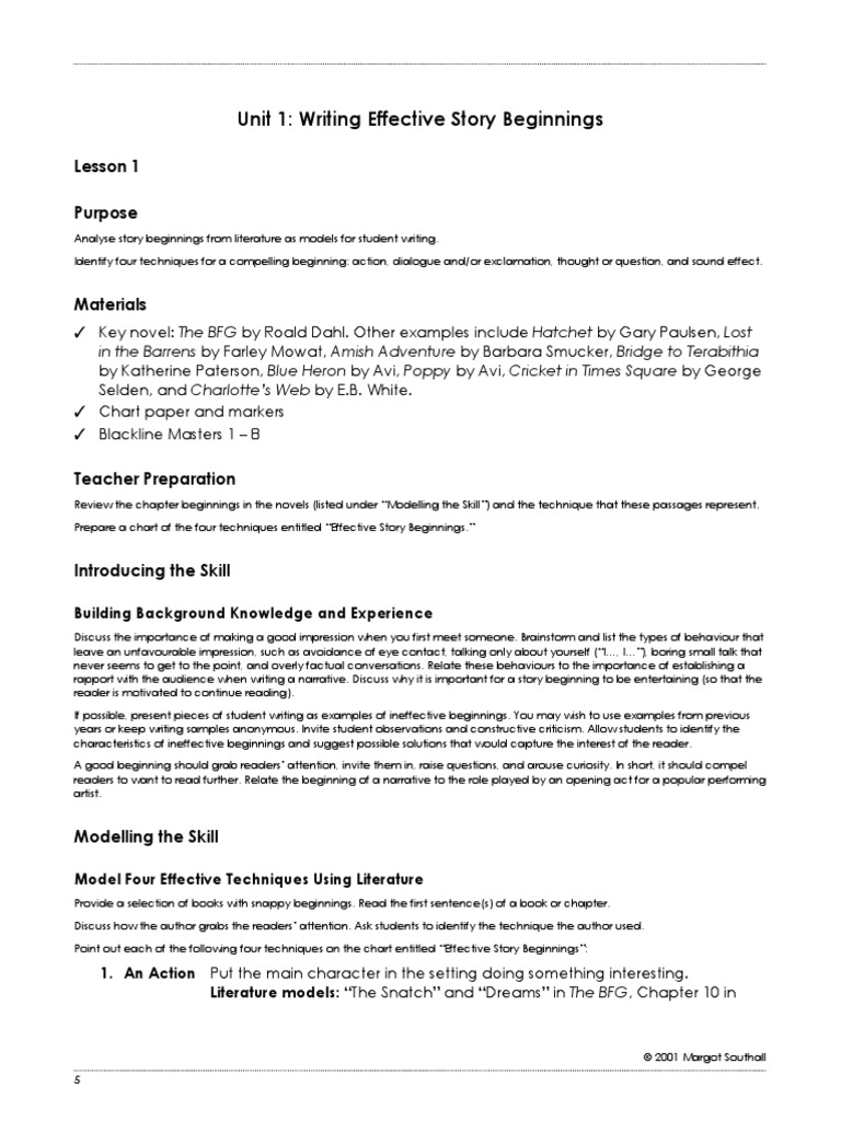 Narrative Writing Skills | PDF