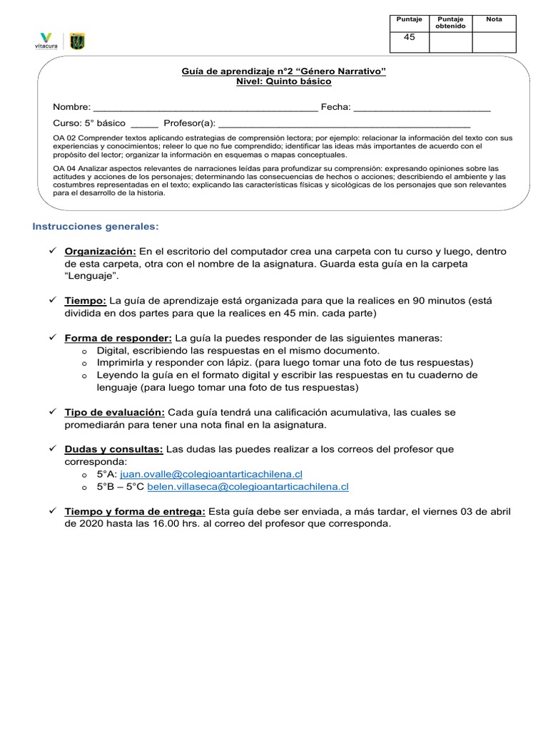 Guía de Cuentos para Quinto Básico | PDF | Narración | Cuentos