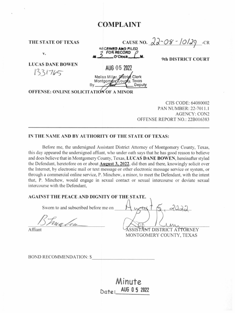 Complaint: THE State 0F Texas 5' | PDF