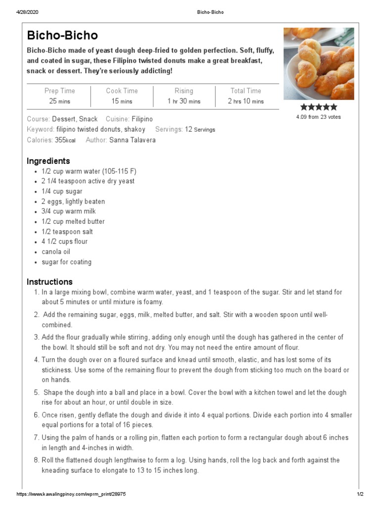 Bicho Bicho | PDF | Dough | Doughnut