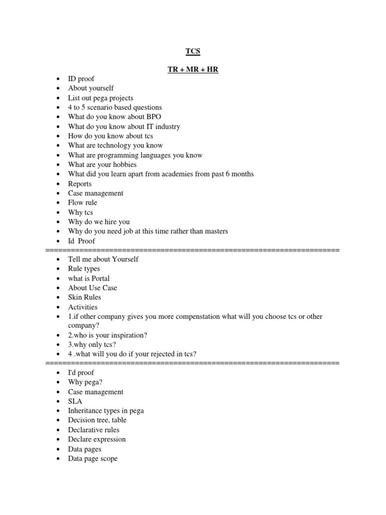 Pega Job Interview Guide | PDF | Use Case | Databases