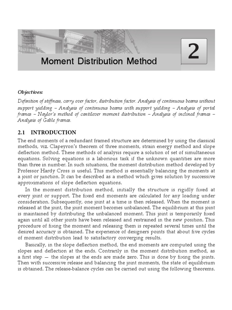 Moment Distribution Method | PDF | Analysis | Civil Engineering
