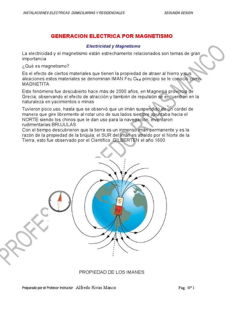 2 Magnetismo, Alternadores, Magnitudes | PDF | Imán | Corriente eléctrica