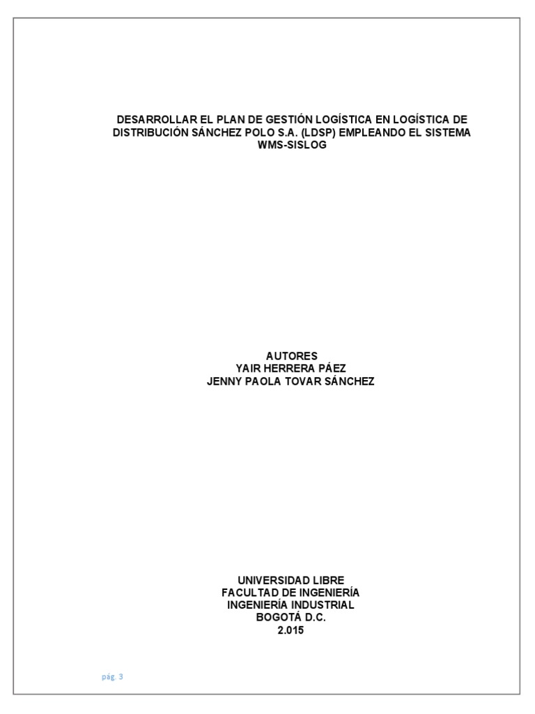 Desarrollar Un Plan De Gestión Logística En Logistica De Distribución
