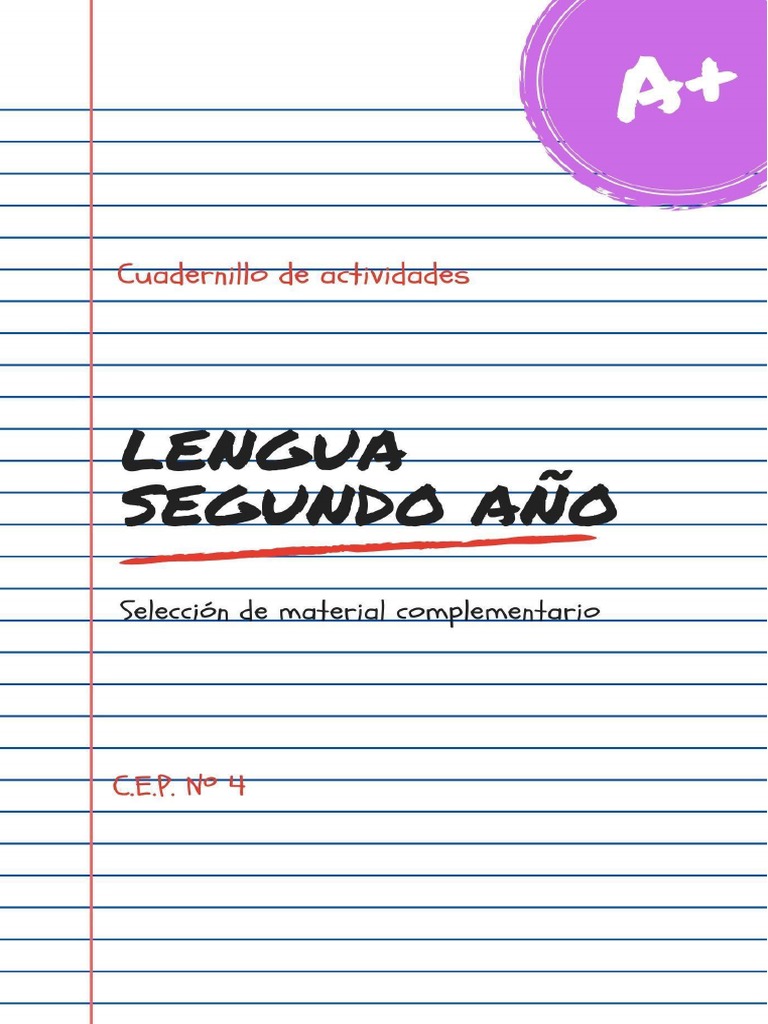 Cuadernillo Lengua 2° Año | PDF | Verbo | Gramática