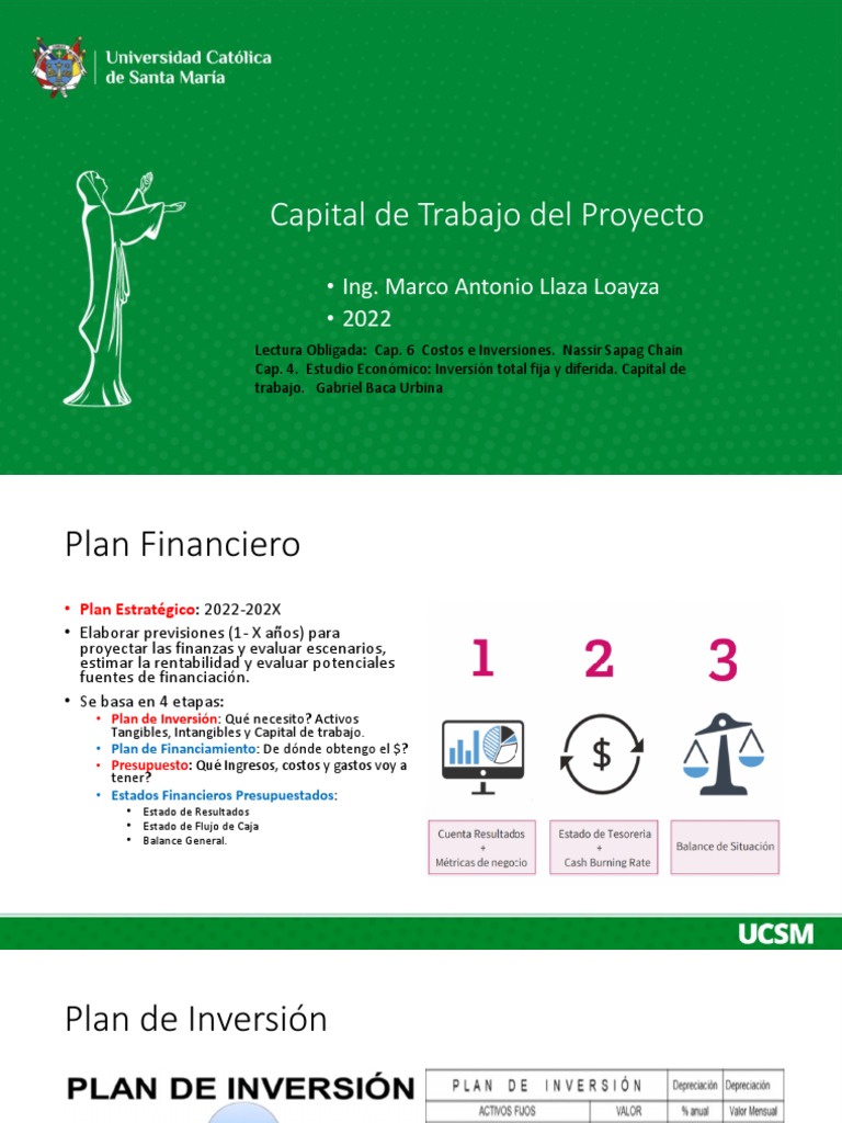 Capital de trabajo del proyecto 2022 | PDF | Capital de trabajo | Amortización (Negocio)