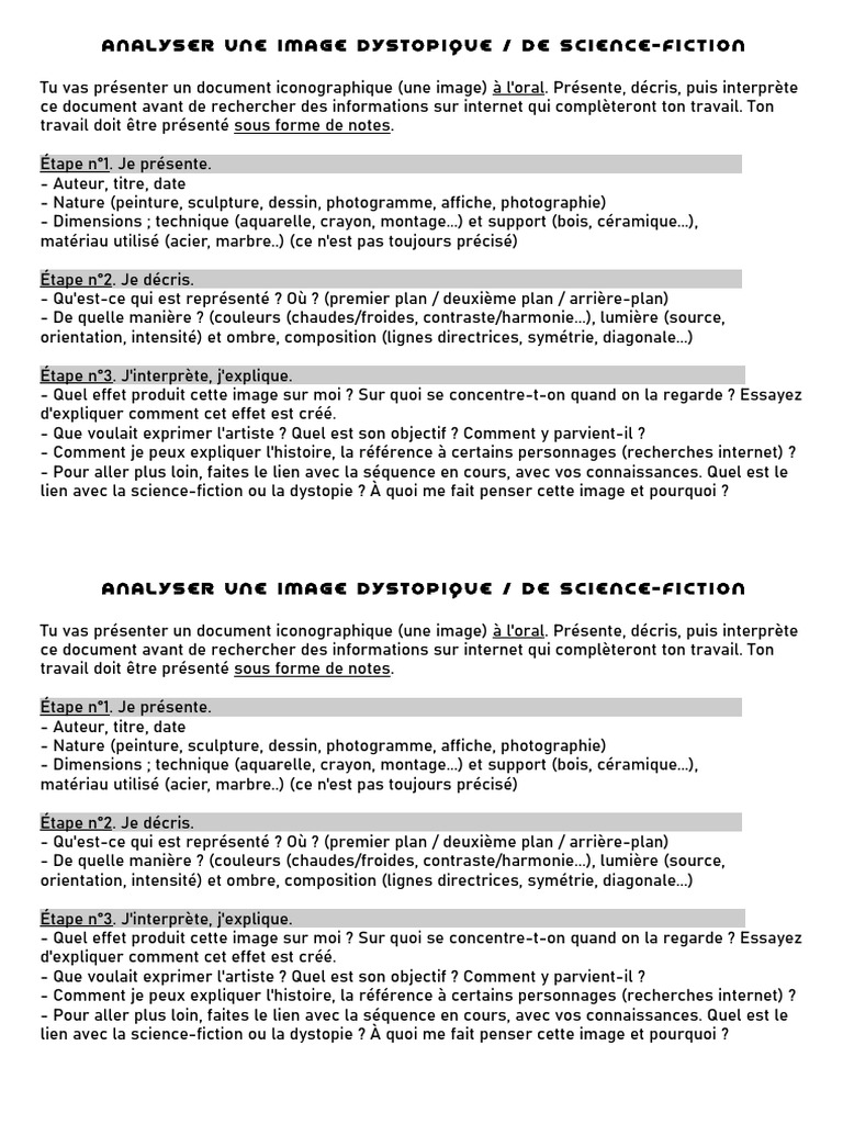 Analyser une image dystopique | PDF | Image | Dessin