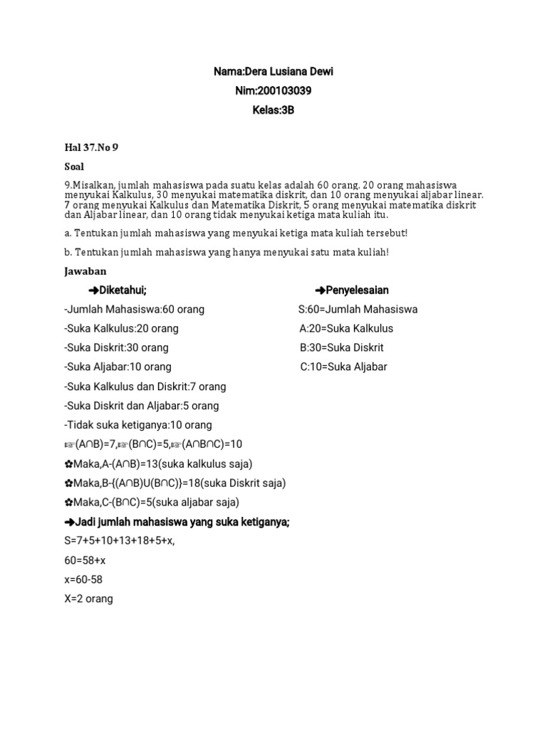 Dera Lusiana Dewi - MTK Diskrit | PDF