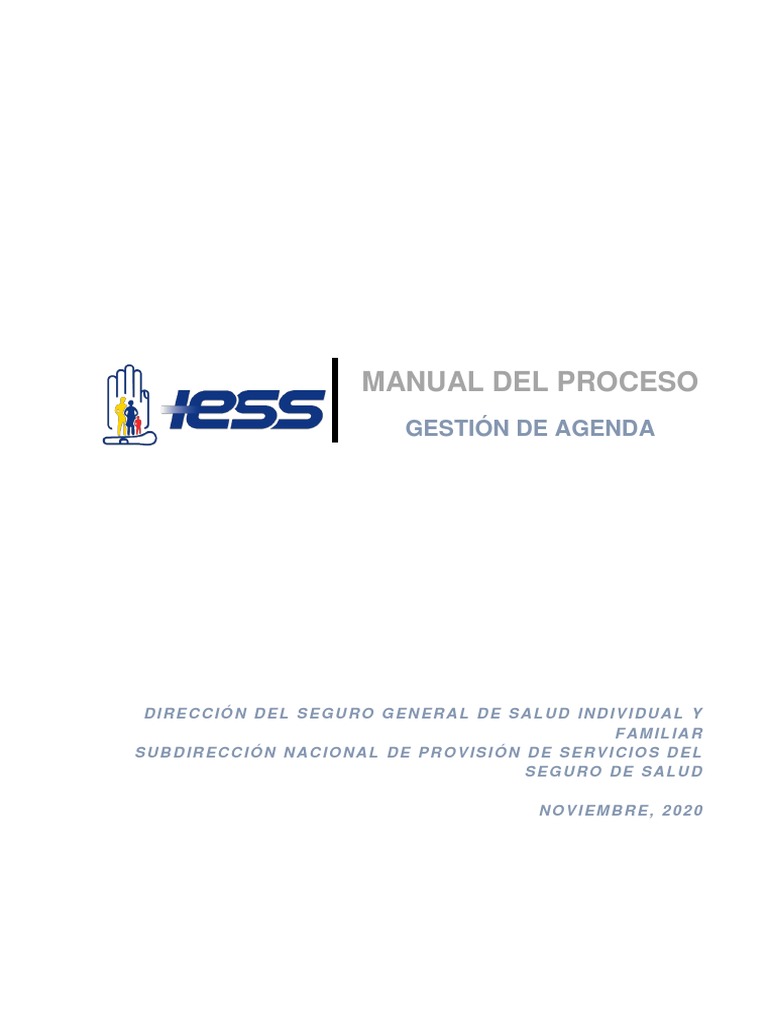 Manual - Proceso - Gestion - Agenda - IESS DG CT 2021 010 RFDQ | PDF | Red privada virtual ...