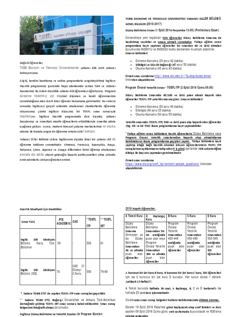 Tobb Etu Ydb Brosur | PDF Tobb Etu Ydb Brosur | PDF