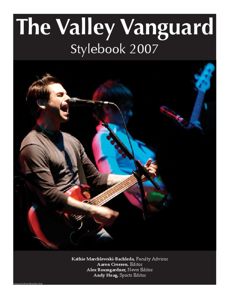 Vanguard Style Book | PDF | Academic Degree | Doctor Of Philosophy
