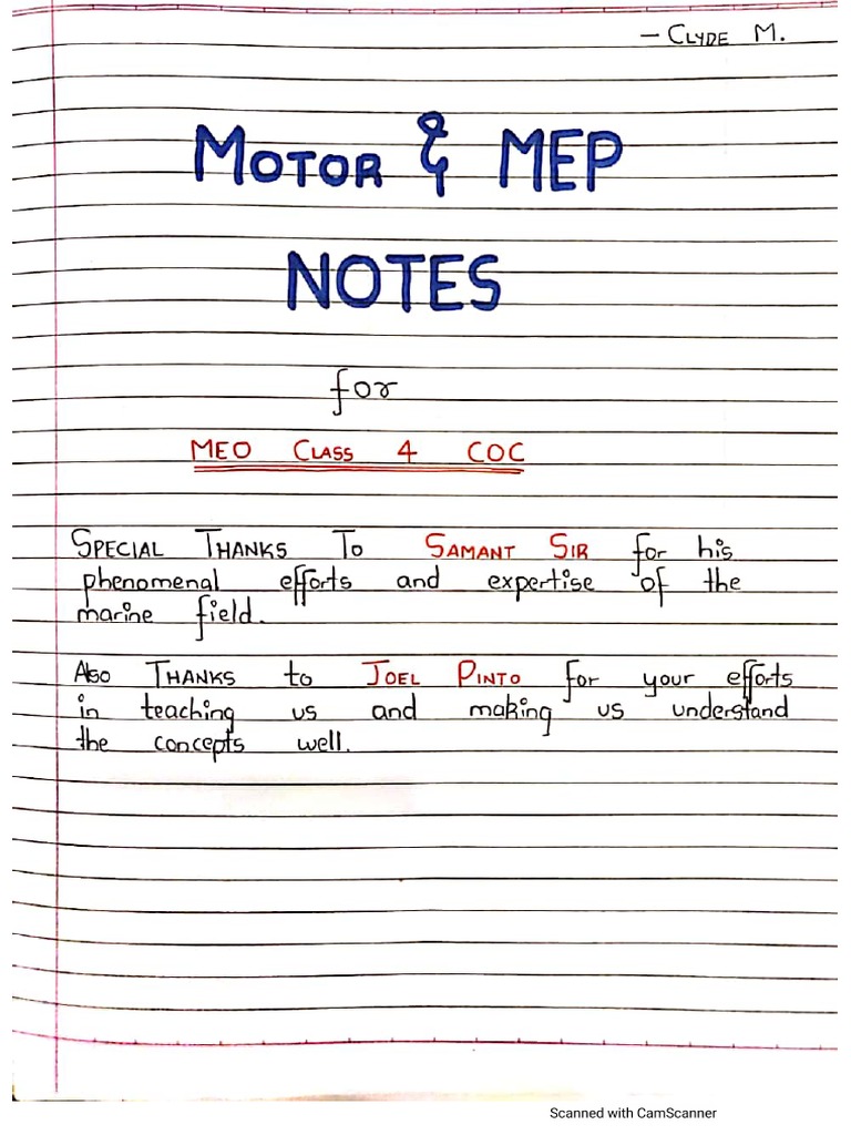 Clyde Motor Mep 1 | PDF