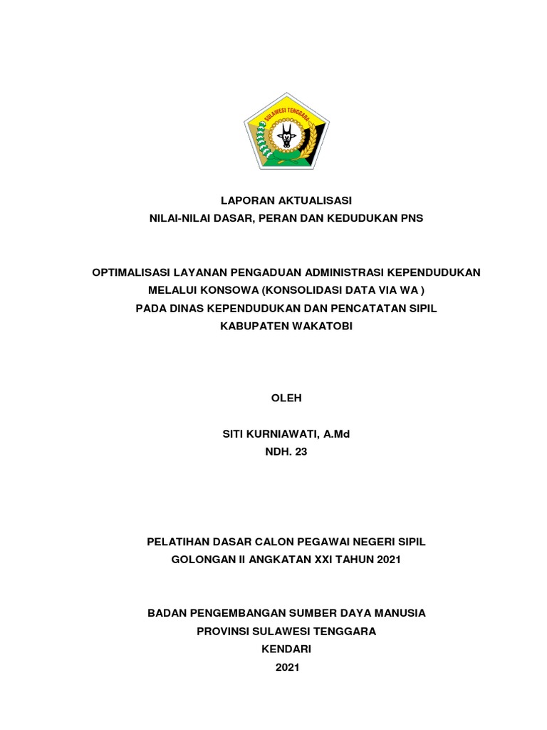 Aktualisasi Latsar CPNS | PDF