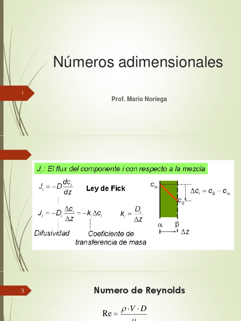 Número de Peclet en Transferencia de Masa | PDF | Cantidades fisicas ...