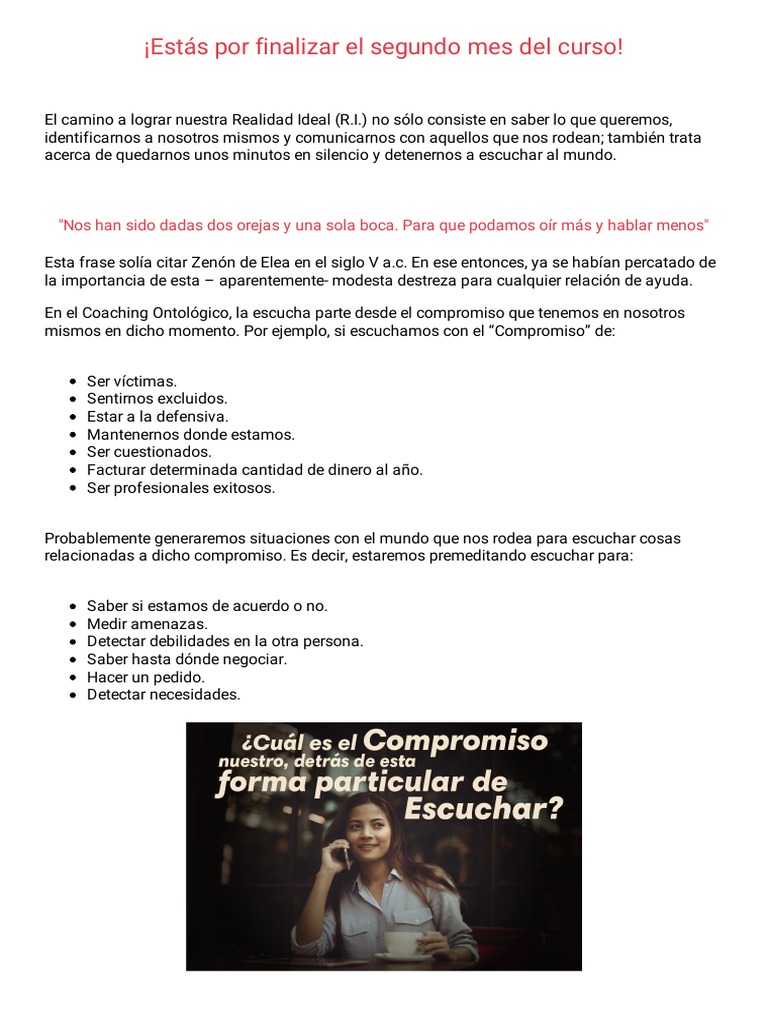 CLASE 10 +Tipos+de+Escucha | PDF | Las emociones | Comunicación