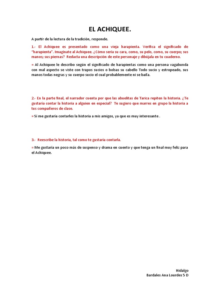 El Achiquee | PDF