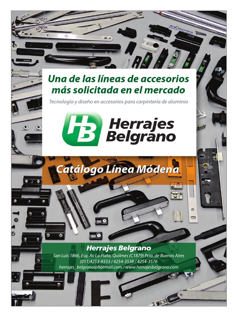 Catalogo MODENA Herrajes Belgrano 8 | PDF | Rieles | Elementos químicos