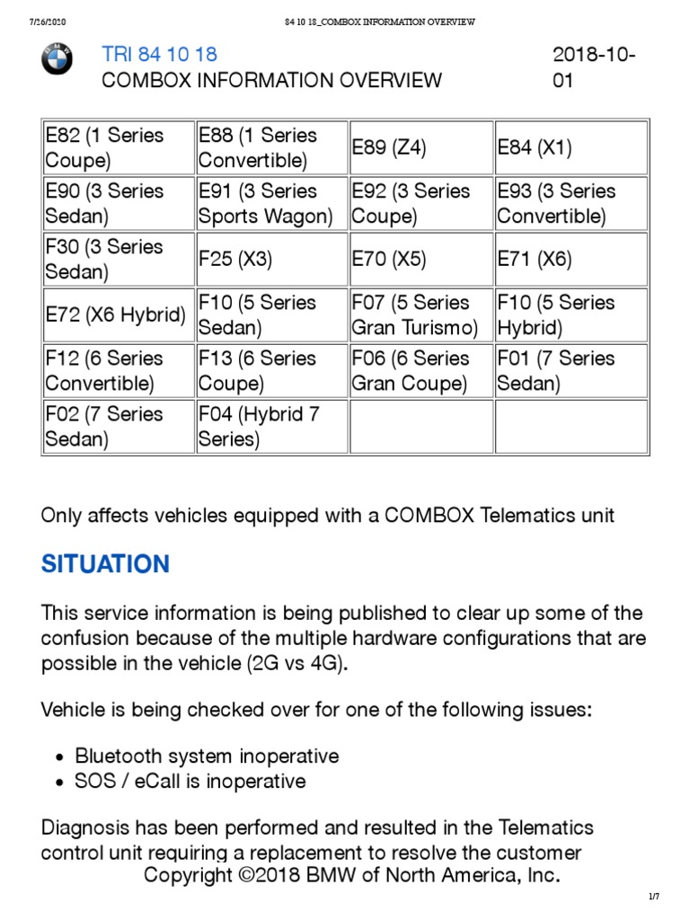 84 10 18 - Combox Information Overview | PDF | Land Vehicles | Transport
