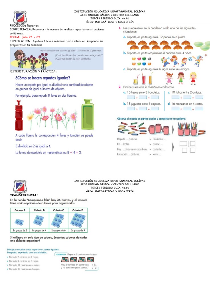 Guia 1 Matematicas Pdf Matemáticas Matemáticas Aplicadas