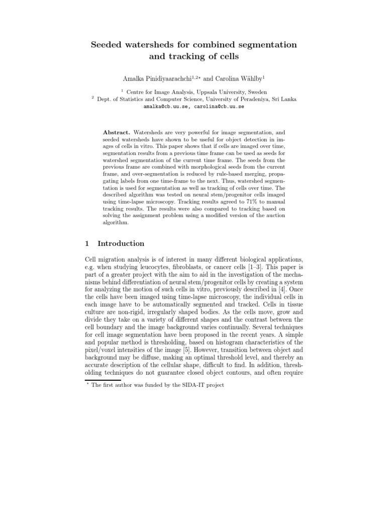 Seeded Watershed | PDF | Image Segmentation | Computer Vision