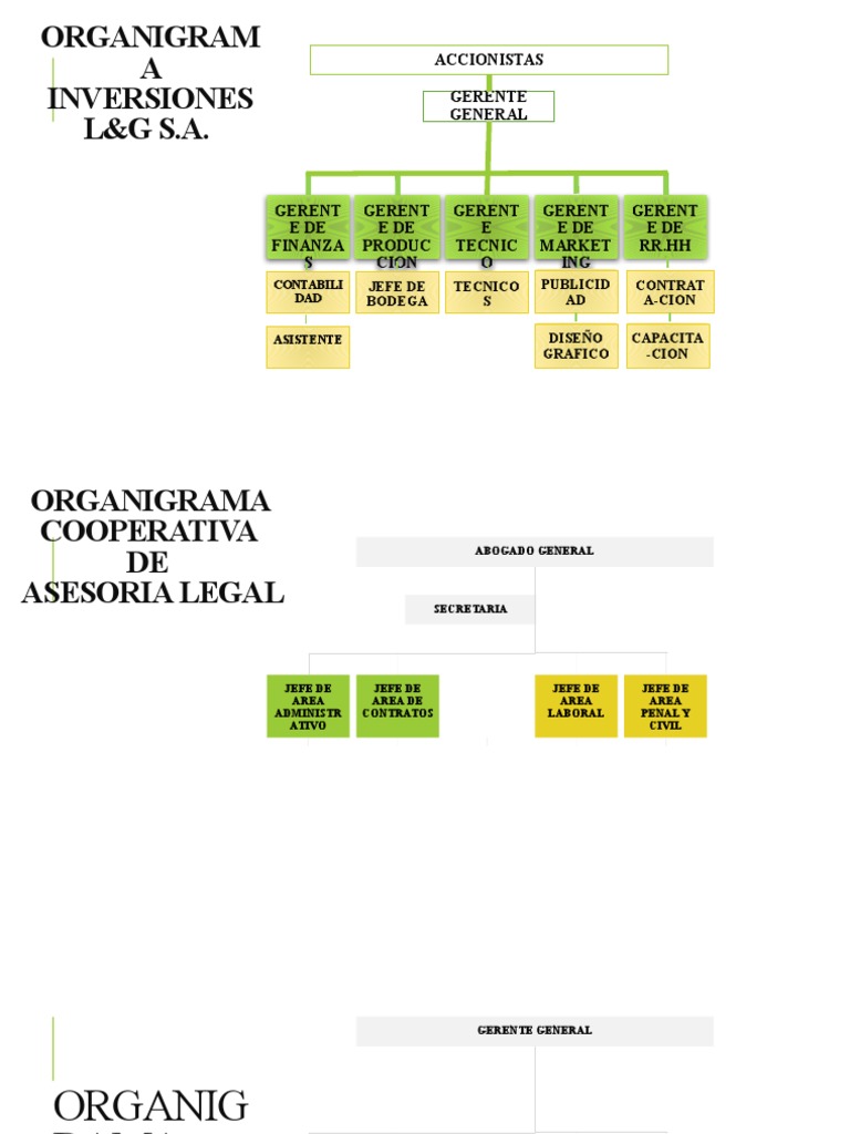 Organigrama INVERSIONES | PDF | Economias | Business