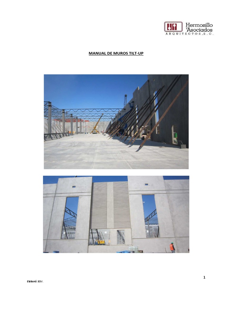 Manual de Construcción de Muros Tilt-Up | PDF | Hormigón | Fundación ...