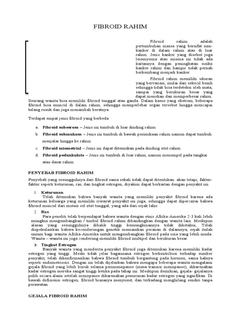 Fibroid Rahim | PDF