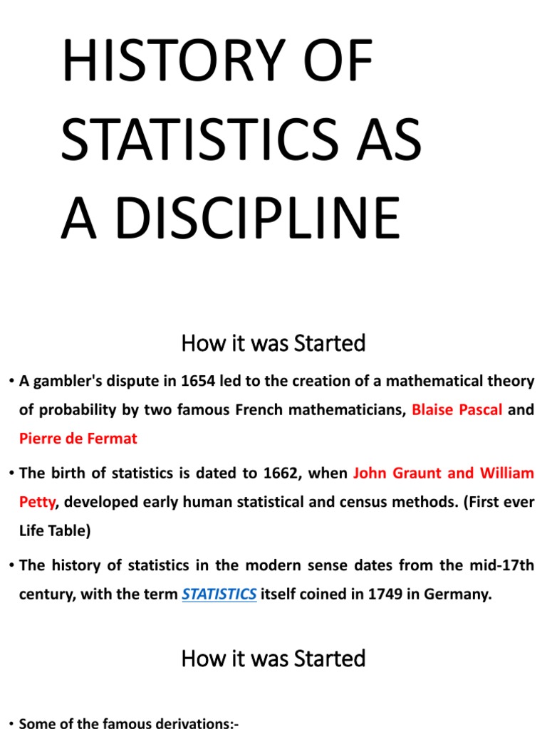 History of Statistics | PDF | Statistics | Least Squares