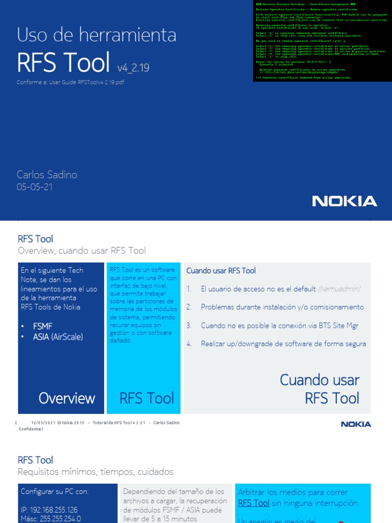 Technical Note - RFS Tool v4 2.19 | PDF | Archivo de computadora ...