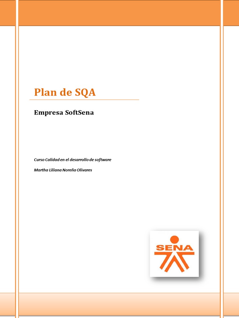 Plan SQA SoftSena | PDF | Software | Ingeniería de software