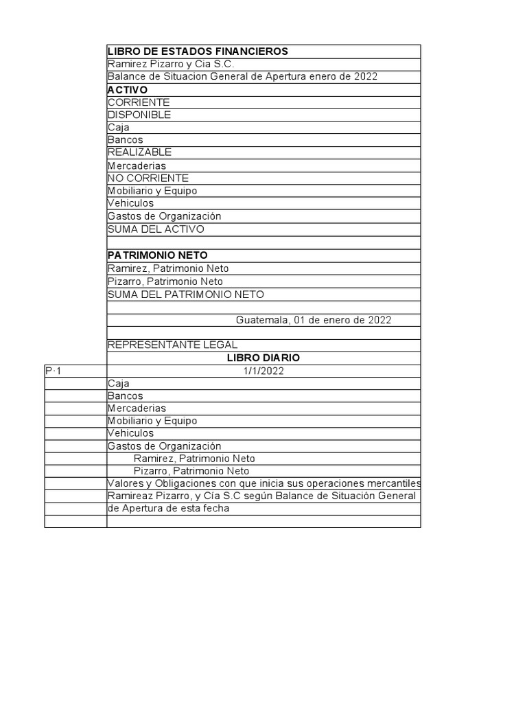 Libro de Estados Financieros | PDF | Contabilidad | Hoja de balance