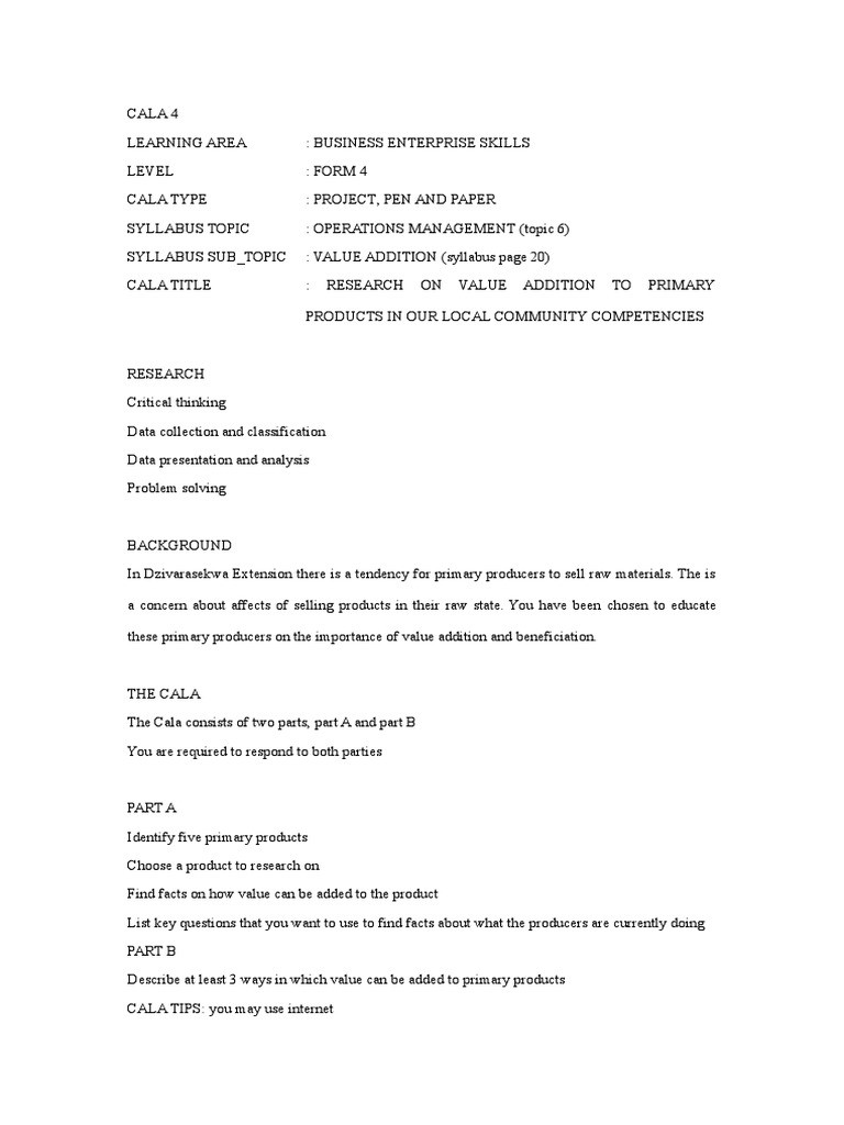 Bes Cala 4 | PDF | Critical Thinking | Learning