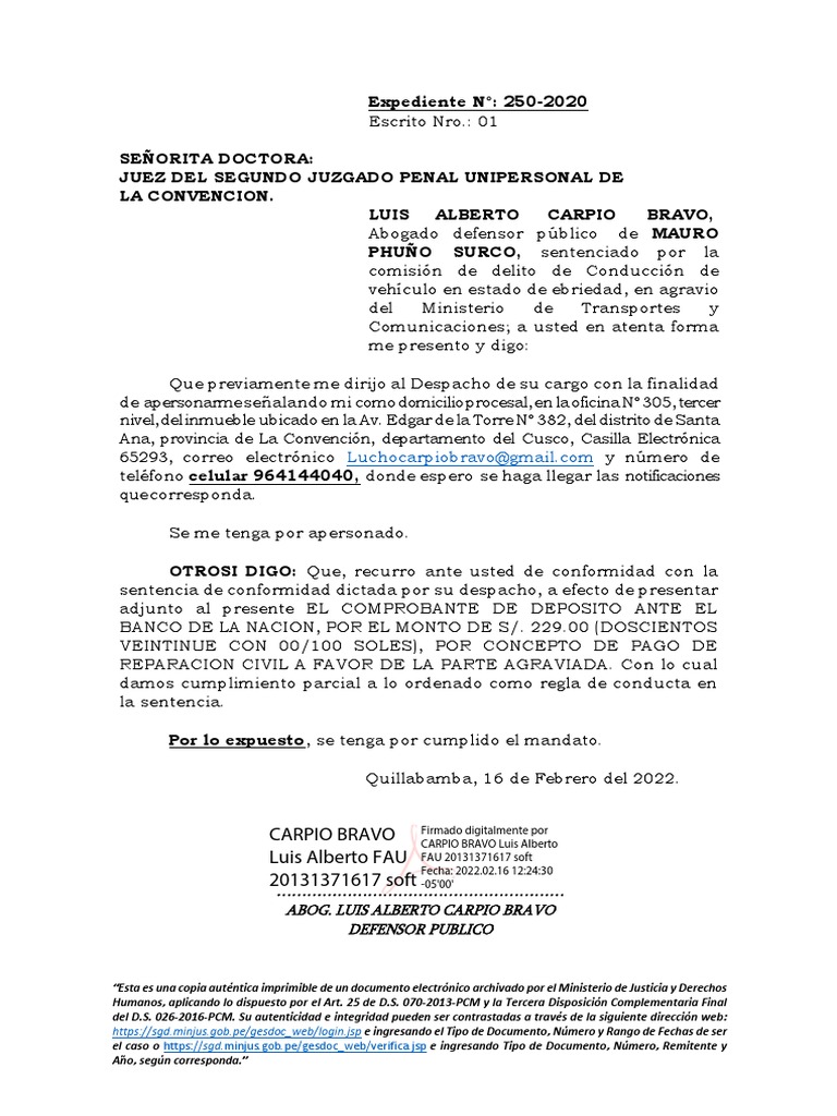 2022 Esc JR Pe | PDF | Sentencia (ley) | Justicia